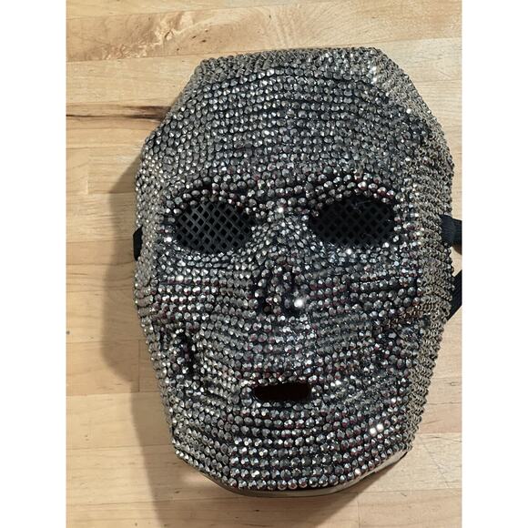 Masquerade | Accessories | Halloween Mask Skull Rhinestone Face Mask ...